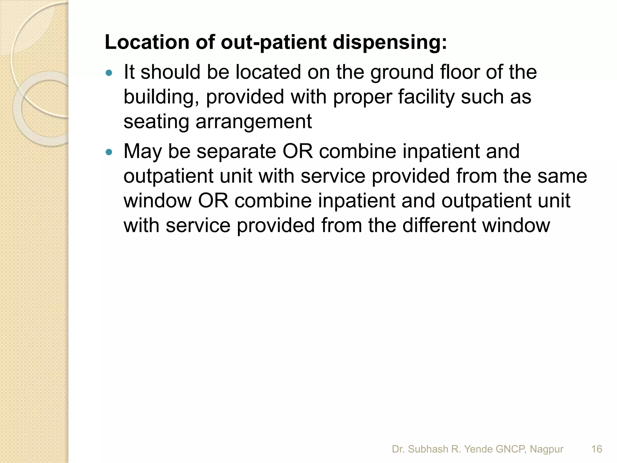 Drug distribution system in Hospital | PPTX
