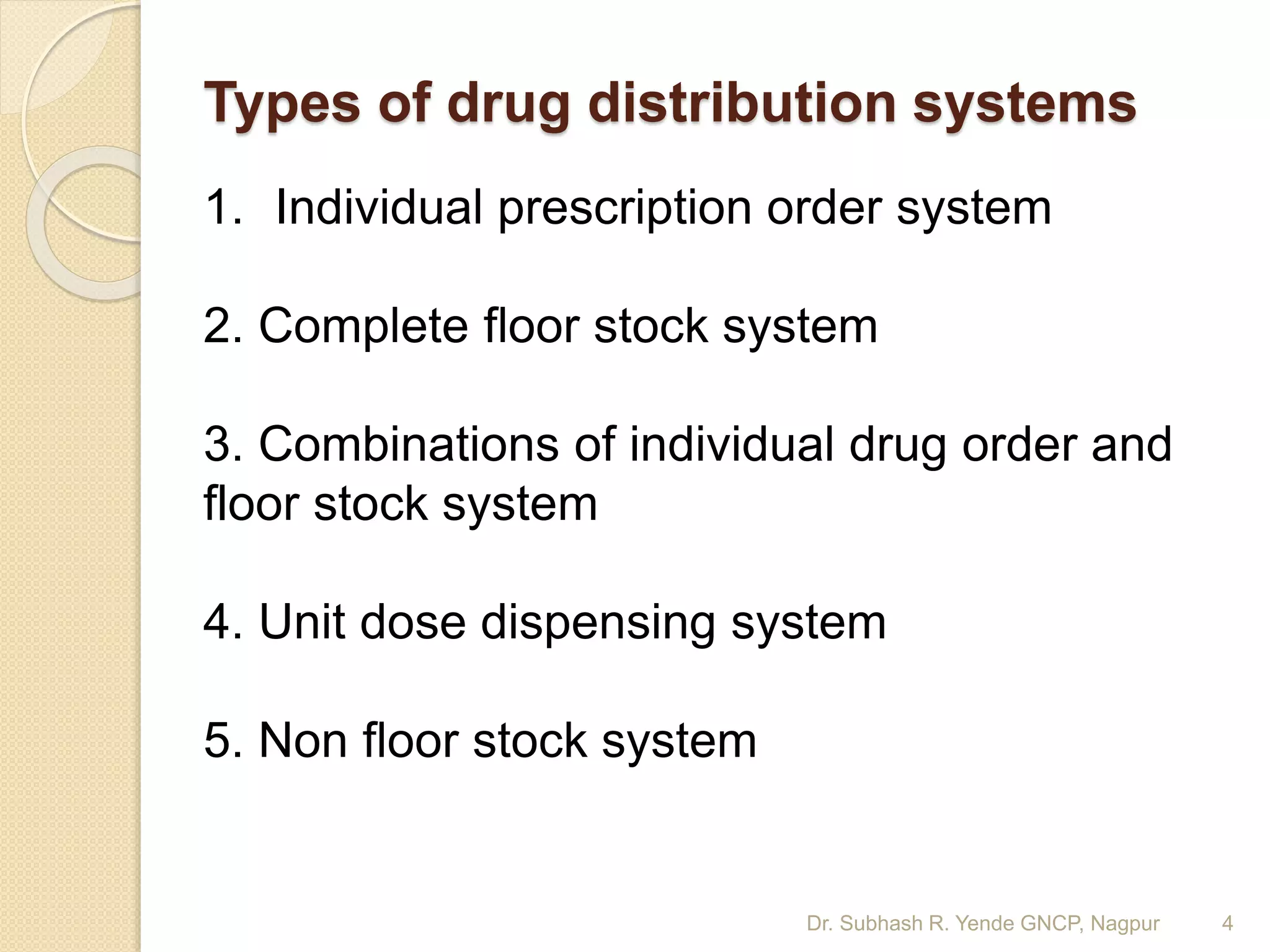 Drug distribution system in Hospital | PPTX | Pharmaceutical Industry ...