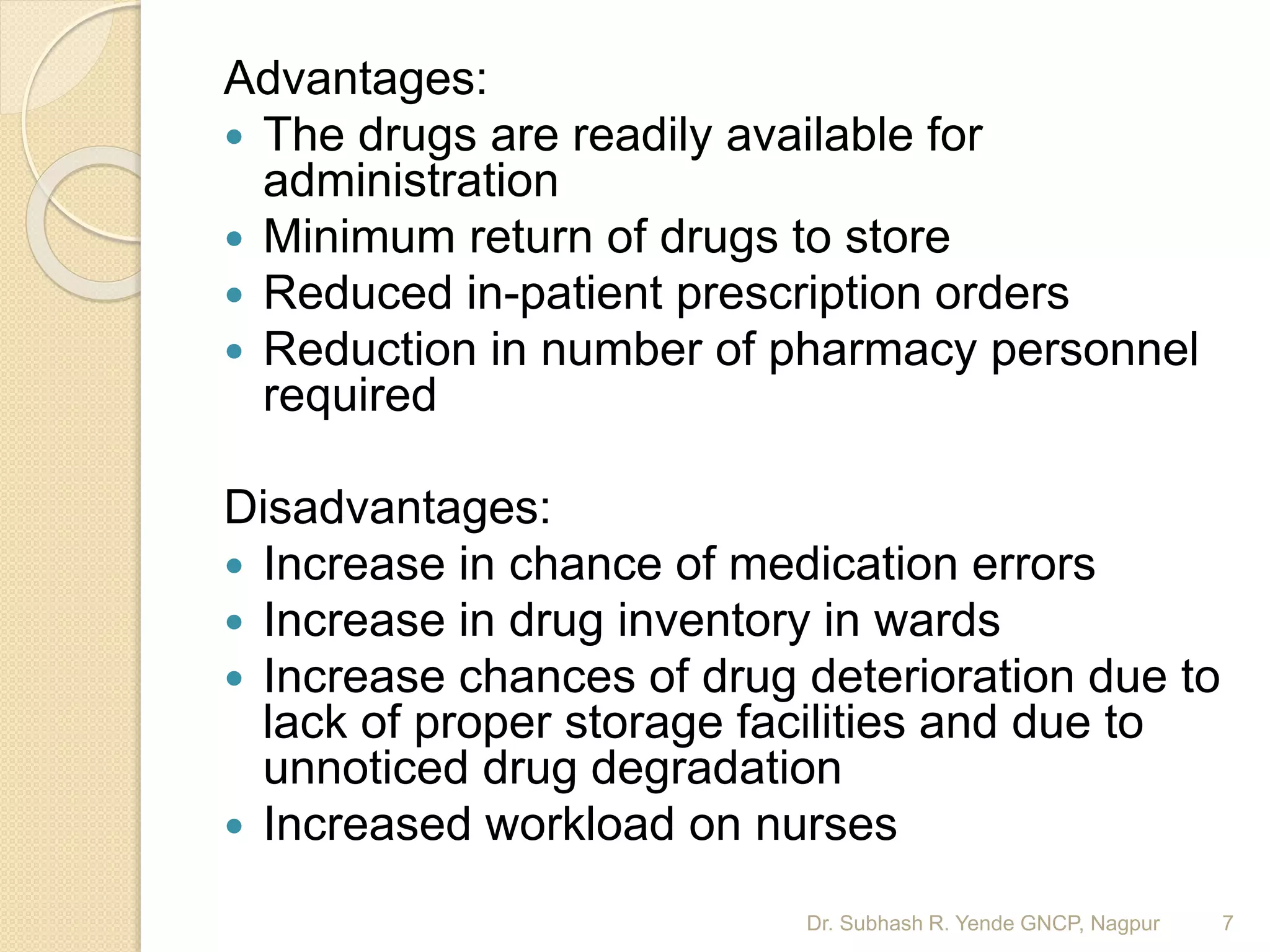Drug distribution system in Hospital | PPTX | Pharmaceutical Industry ...