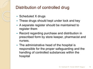 Drug distribution system in Hospital | PPTX