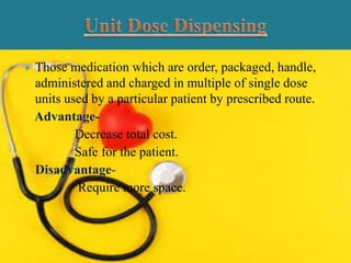 Drug distribution system in Hospital Pharmacy | PPTX