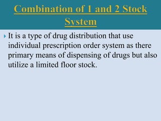 Drug distribution system in Hospital Pharmacy | PPTX