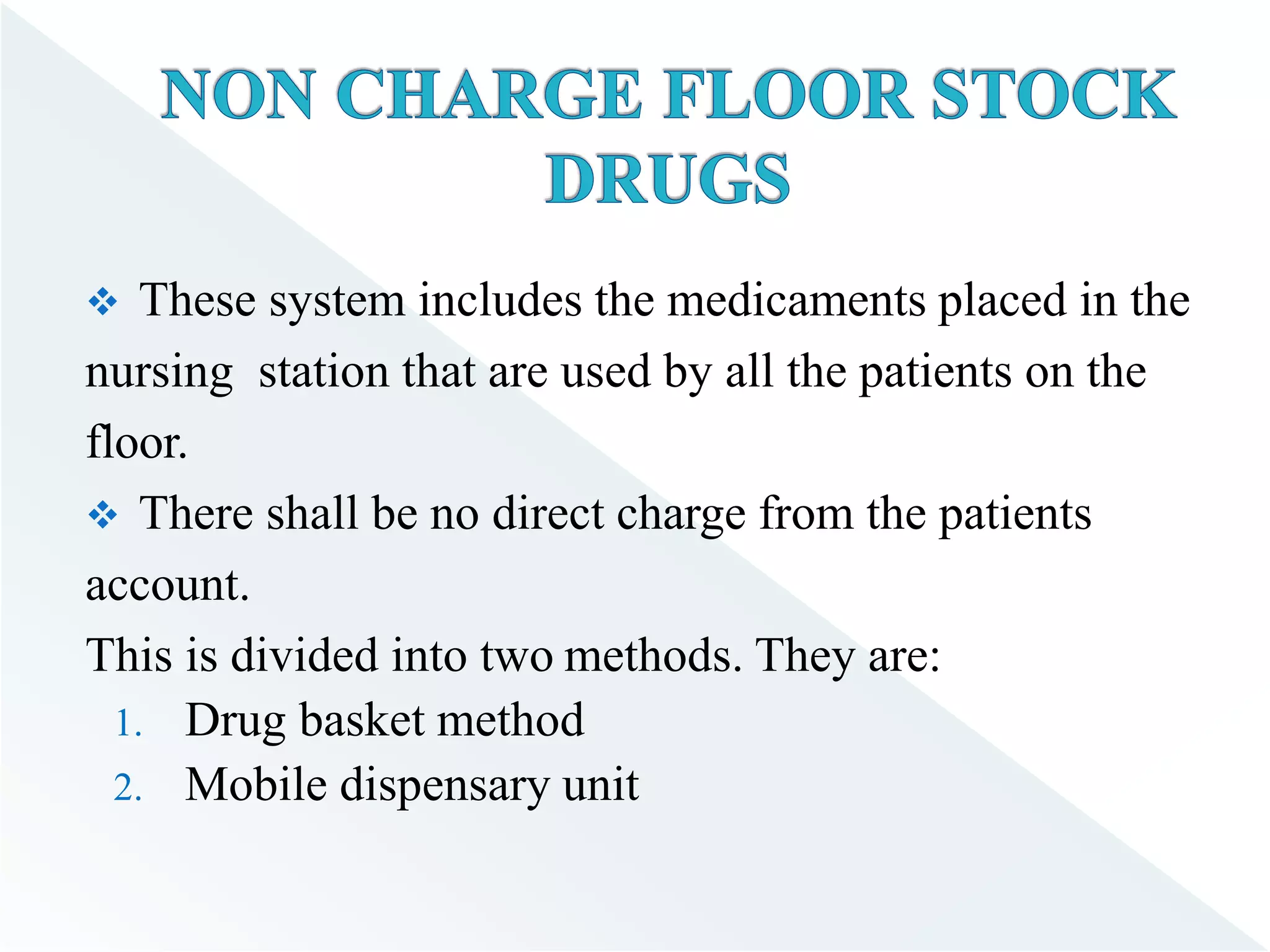 Drug distribution system in hospital | PPTX