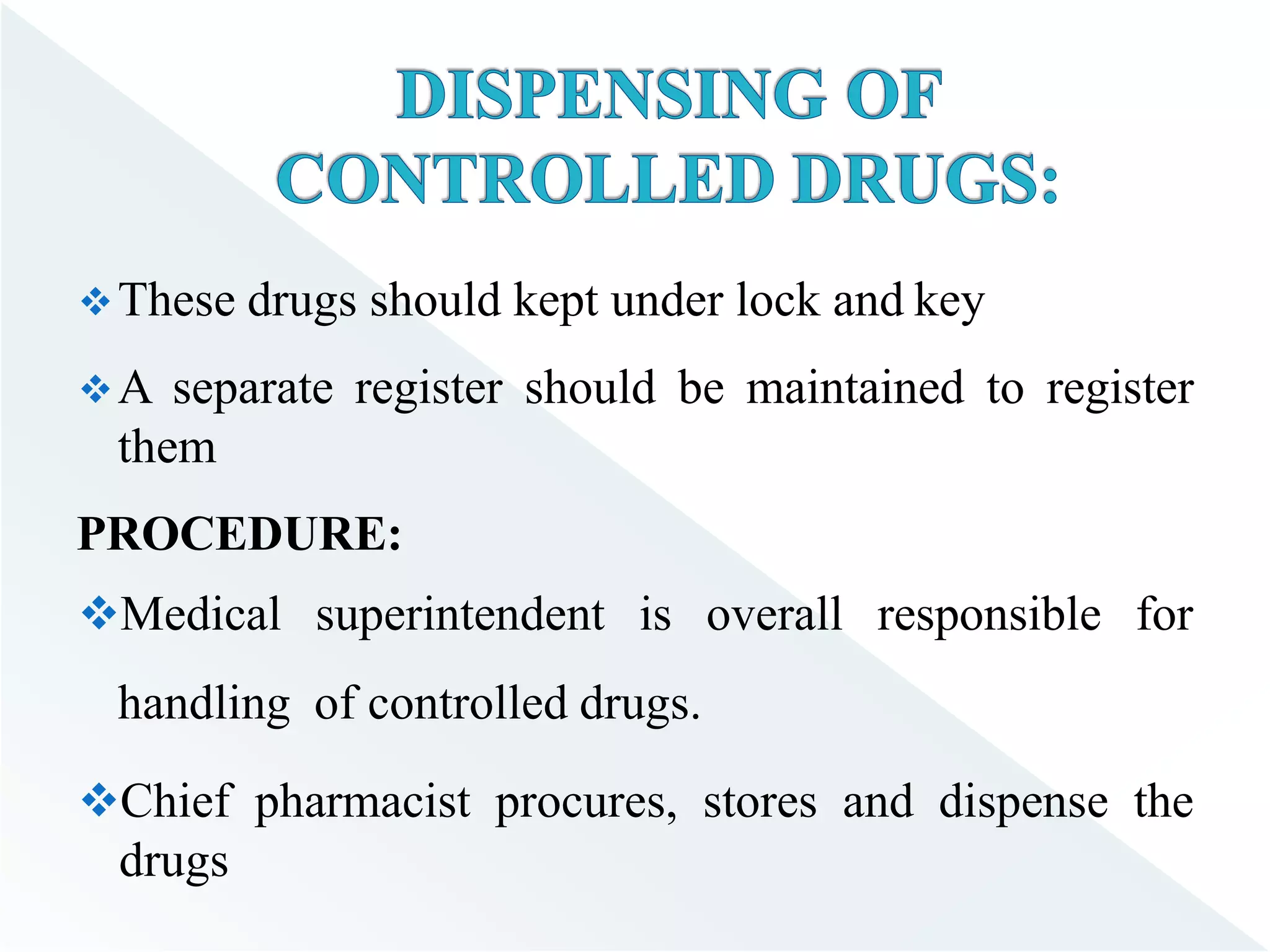 Drug distribution system in hospital | PPTX