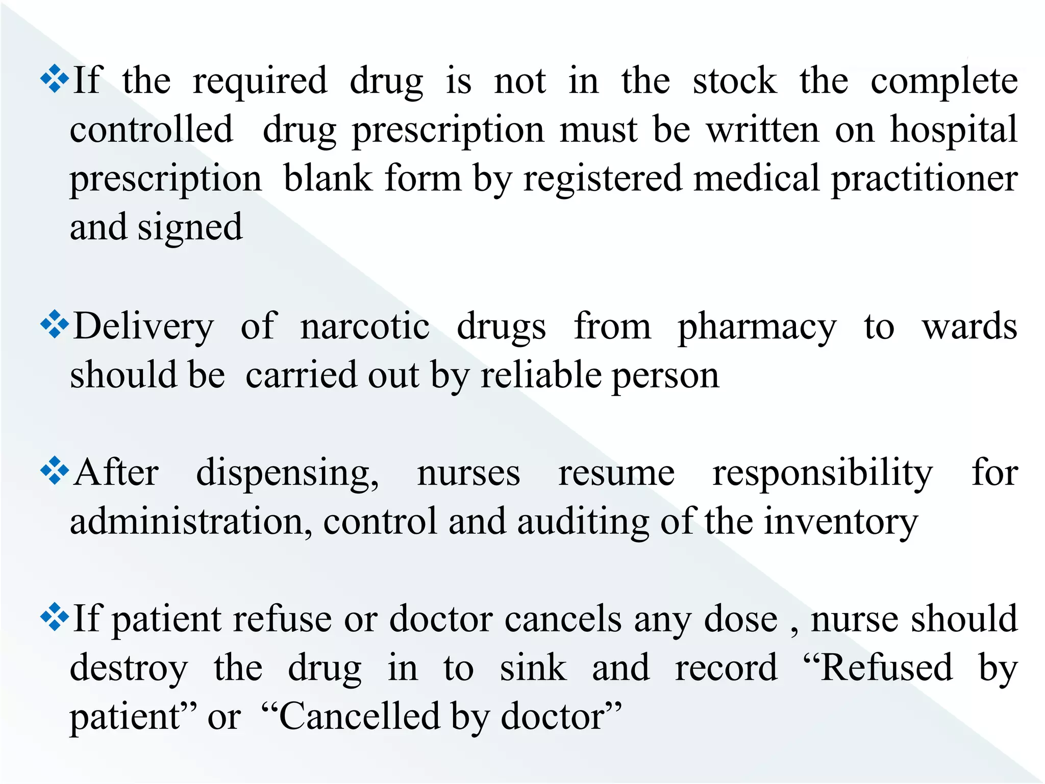 Drug distribution system in hospital | PPTX