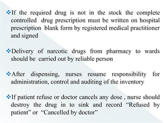 Drug distribution system in hospital | PPTX