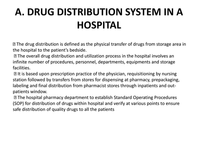 DRUG DISTRIBUTION SYSTEM IN HOSPITAL.pptx
