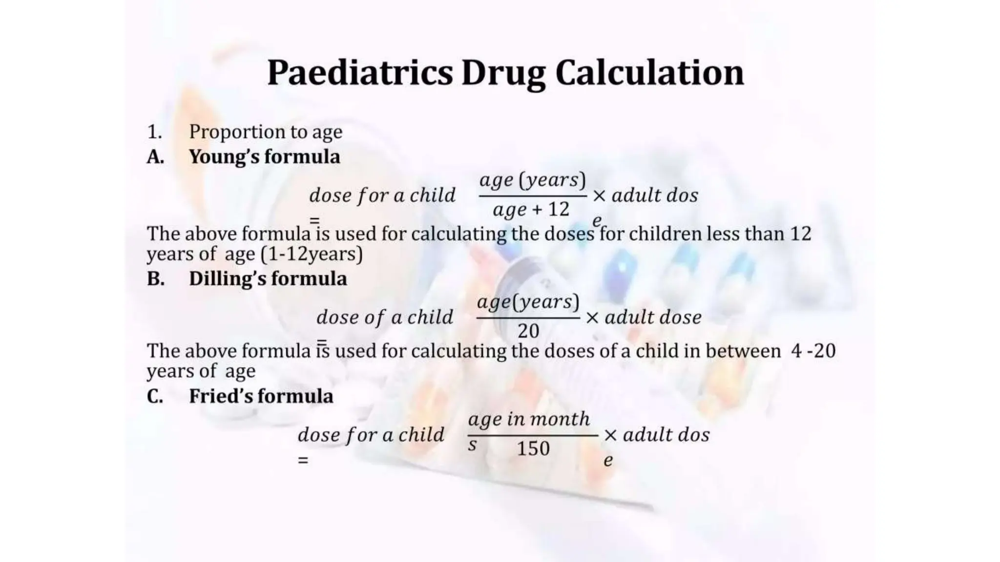 Drug dosage calculation. formulas, measurement | PPTX
