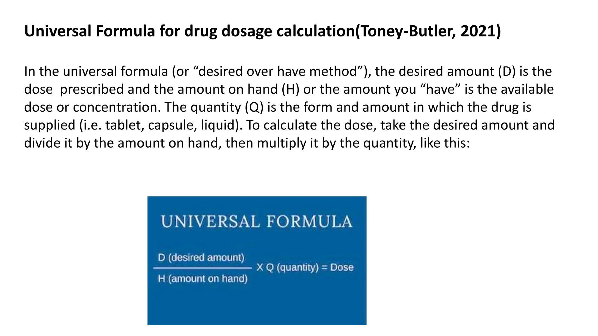 Drug dosage calculation. formulas, measurement | PPTX