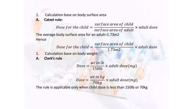 Drug dosage calculation. formulas, measurement | PPTX