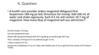 Drug dosage calculation. formulas, measurement | PPTX