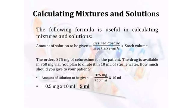 Drug dosage calculation. formulas, measurement | PPTX
