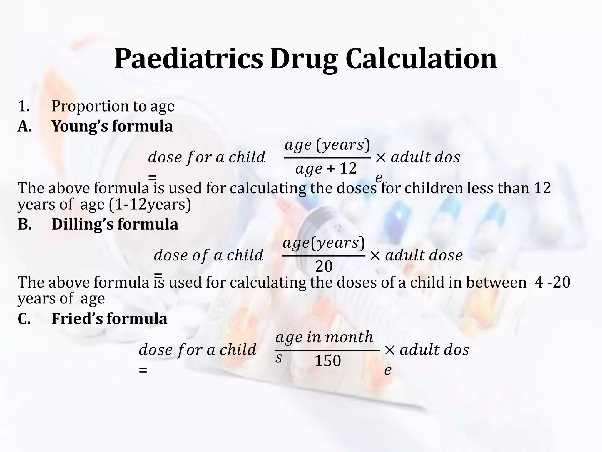 Drug Dosage Calculations | PPTX