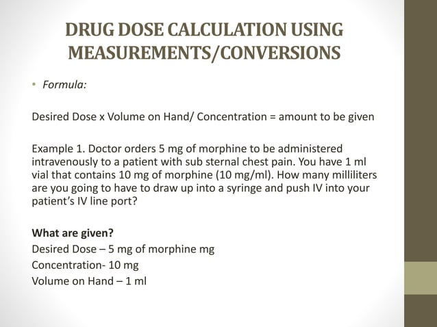 Drug dosage calculation using measurements.pptx