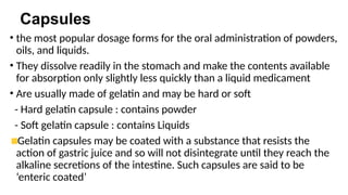 DRUG DOSAGE FORMS pharmacy foundations ppt | PPTX