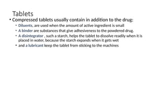 DRUG DOSAGE FORMS pharmacy foundations ppt | PPTX