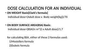 DRUG DOSAGE renal dysfunction for children, elderly PPT.pptx
