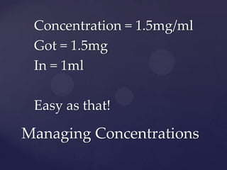 Drug dose calculations | PPTX