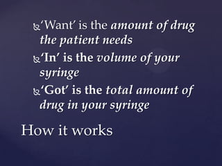 Drug dose calculations | PPTX