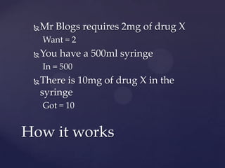Drug dose calculations | PPTX