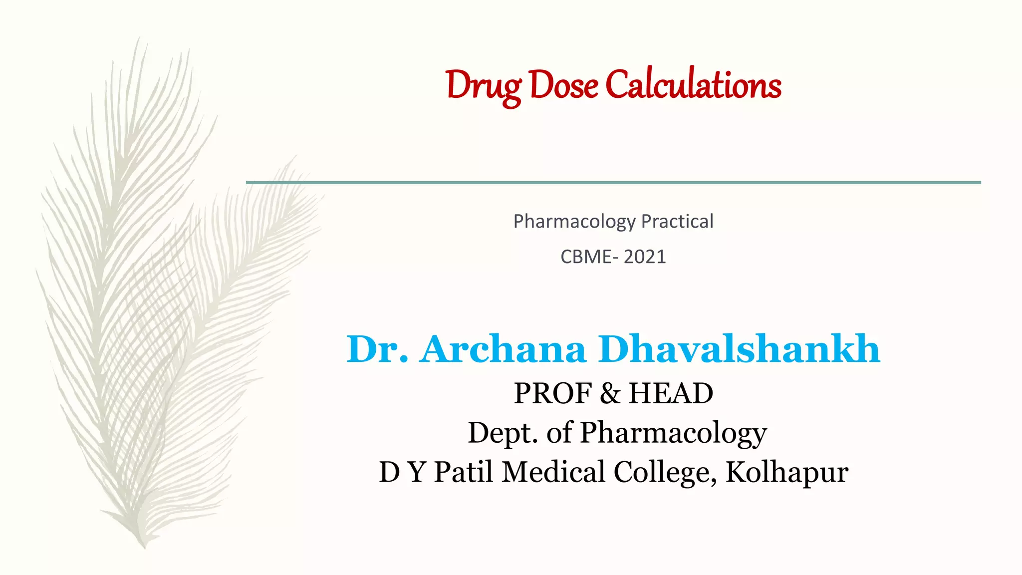 Drug dose calculations | PPTX