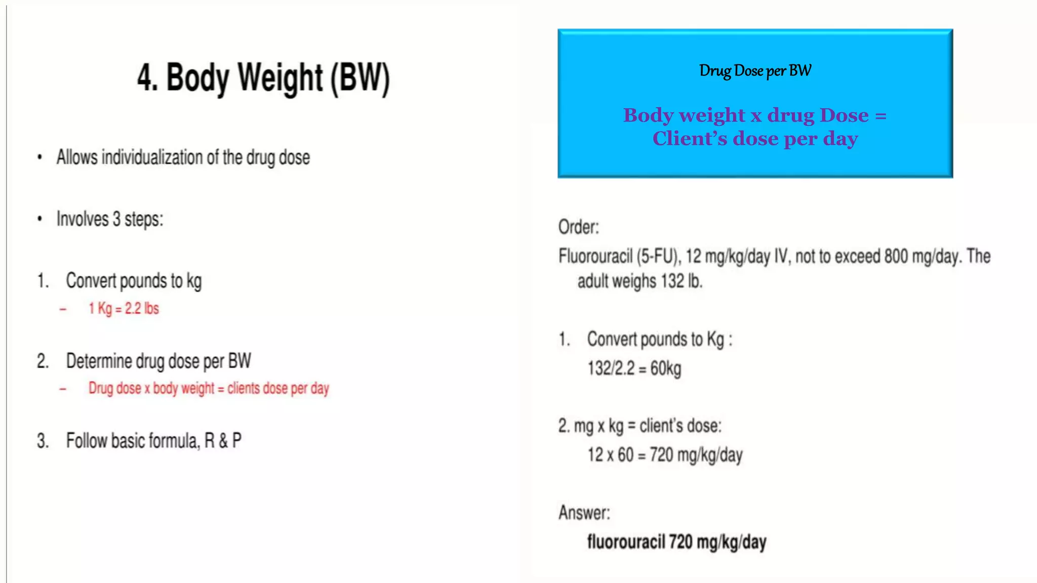 Drug dose calculations | PPTX