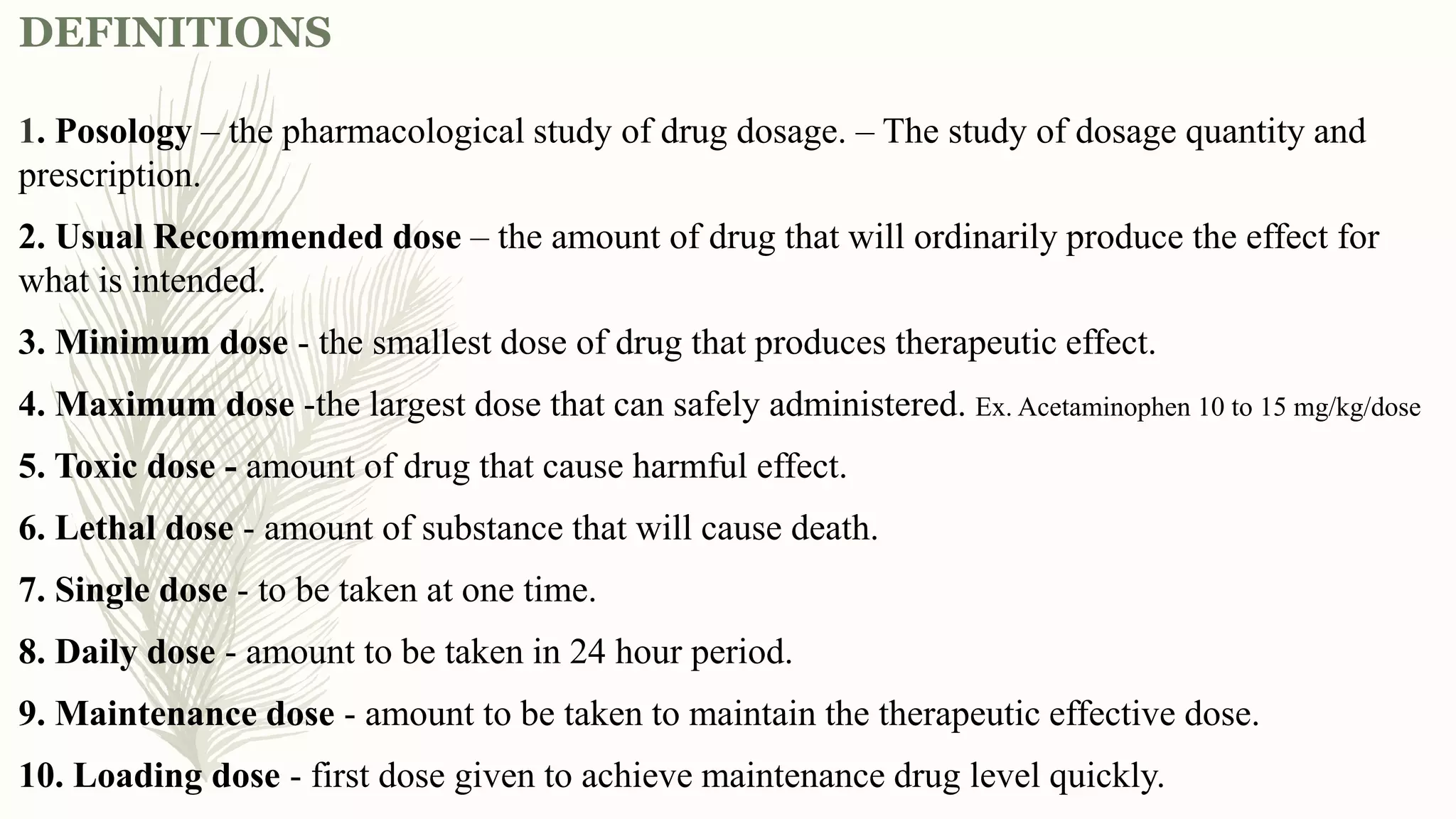 Drug dose calculations | PPTX