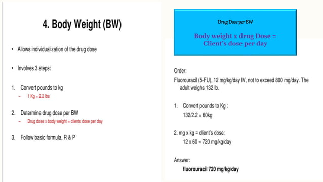 Drug dose calculations | PPTX