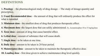 Drug dose calculations | PPTX