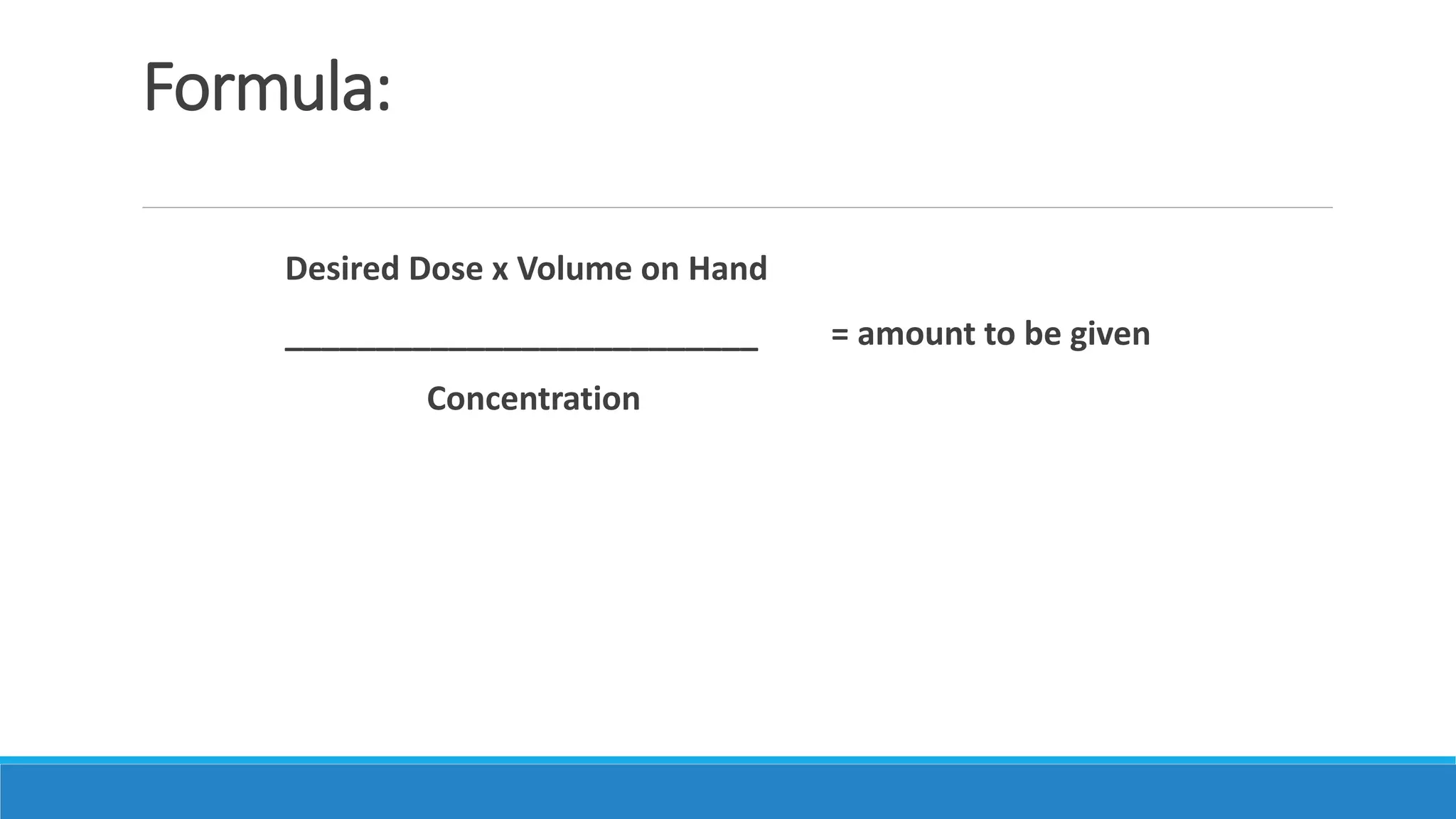 Drug dose calculation using measurements | PPTX