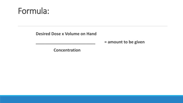 Drug dose calculation using measurements | PPTX | Pharmaceutical Drugs ...