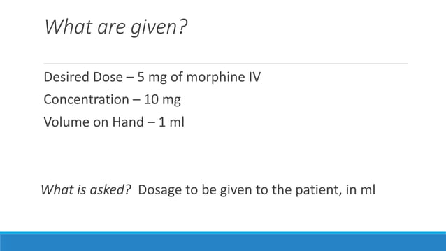 Drug dose calculation using measurements | PPTX | Pharmaceutical Drugs ...