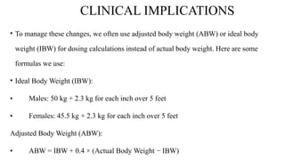 Drug Dosing in Obese Patients for Pharm D Students | PPTX