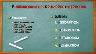 Pharmacokinetics Drug drug interaction [Best one] | PPT