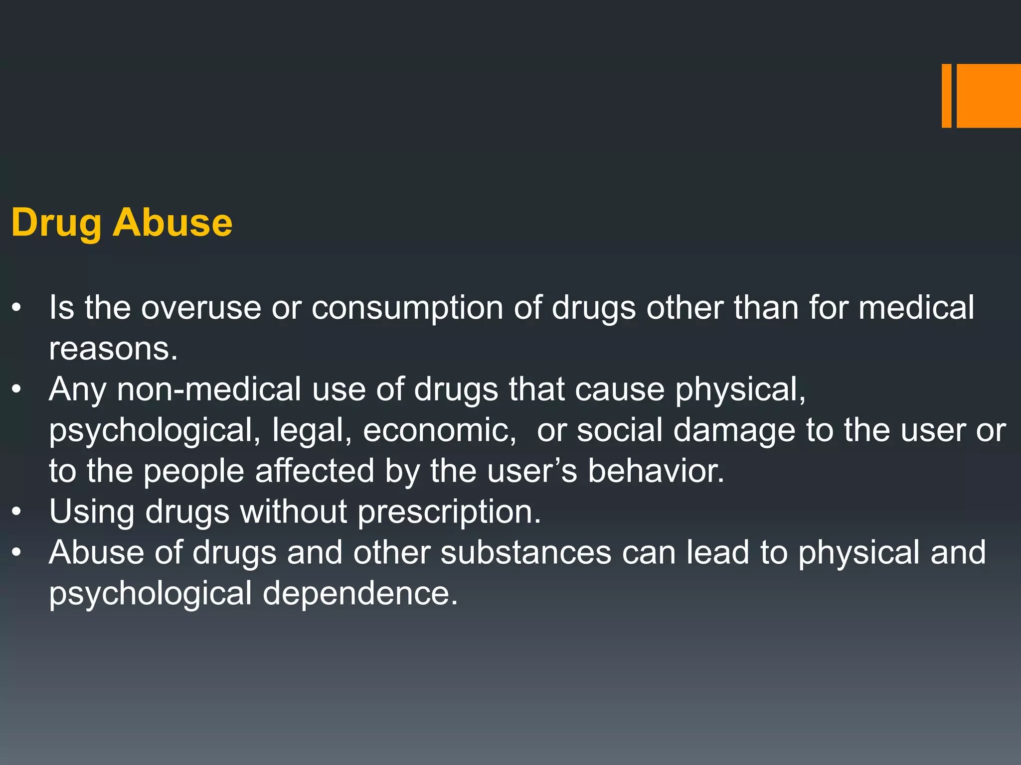 Drug education and vice control | PPTX