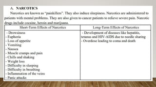 Drug Education; Classifications of Drugs | PPTX