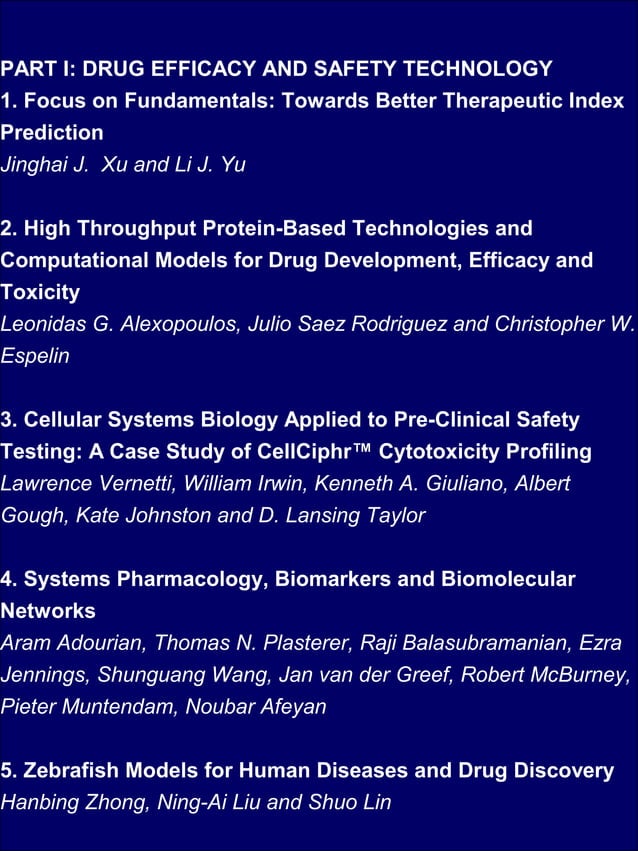 Drug efficacy, safety and biologics discovery | PDF