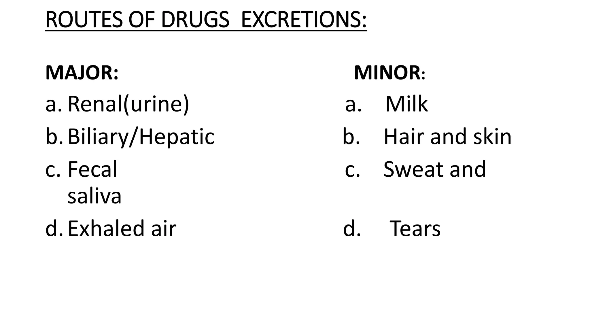 drug elimination kinetics in pharmacology | PDF