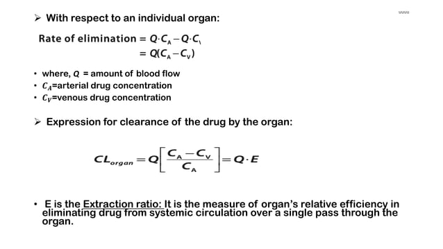 drug elimination kinetics in pharmacology | PDF