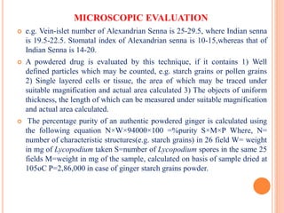 Drug evaluation– Organoleptic, Microscopic, Chemical, Biological | PDF