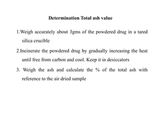 EVALUATION OF CRUDE DRUGS | PDF