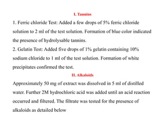 EVALUATION OF CRUDE DRUGS | PPT