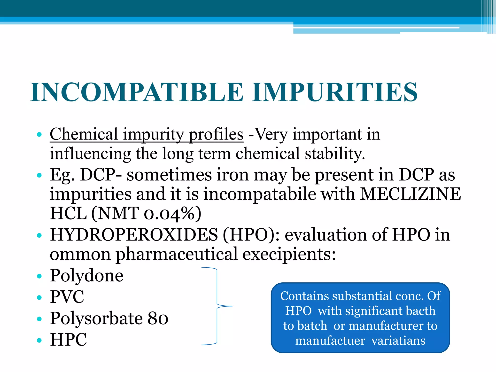 Drug excepients compatability studies | PPTX