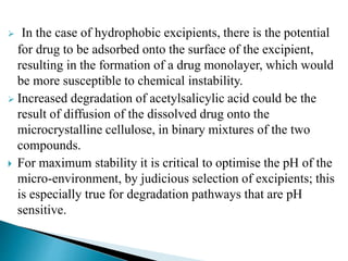 Drug excipient compatibility | PPTX