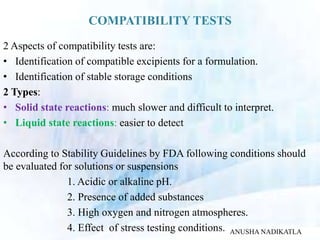 DRUG EXCIPIENT COMPATIBILTY STUDY | PPTX