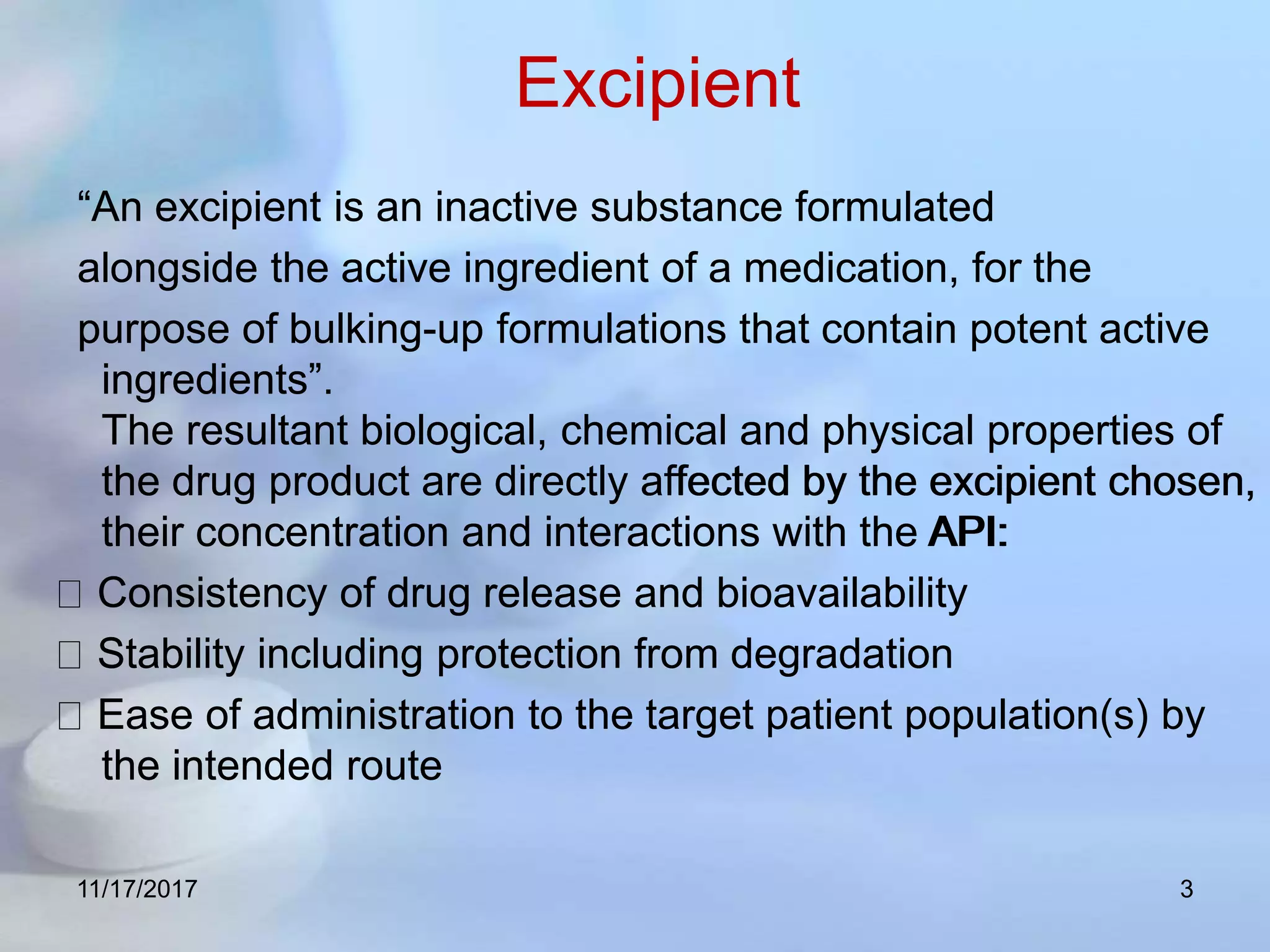 Drug excipient interaction | PPTX