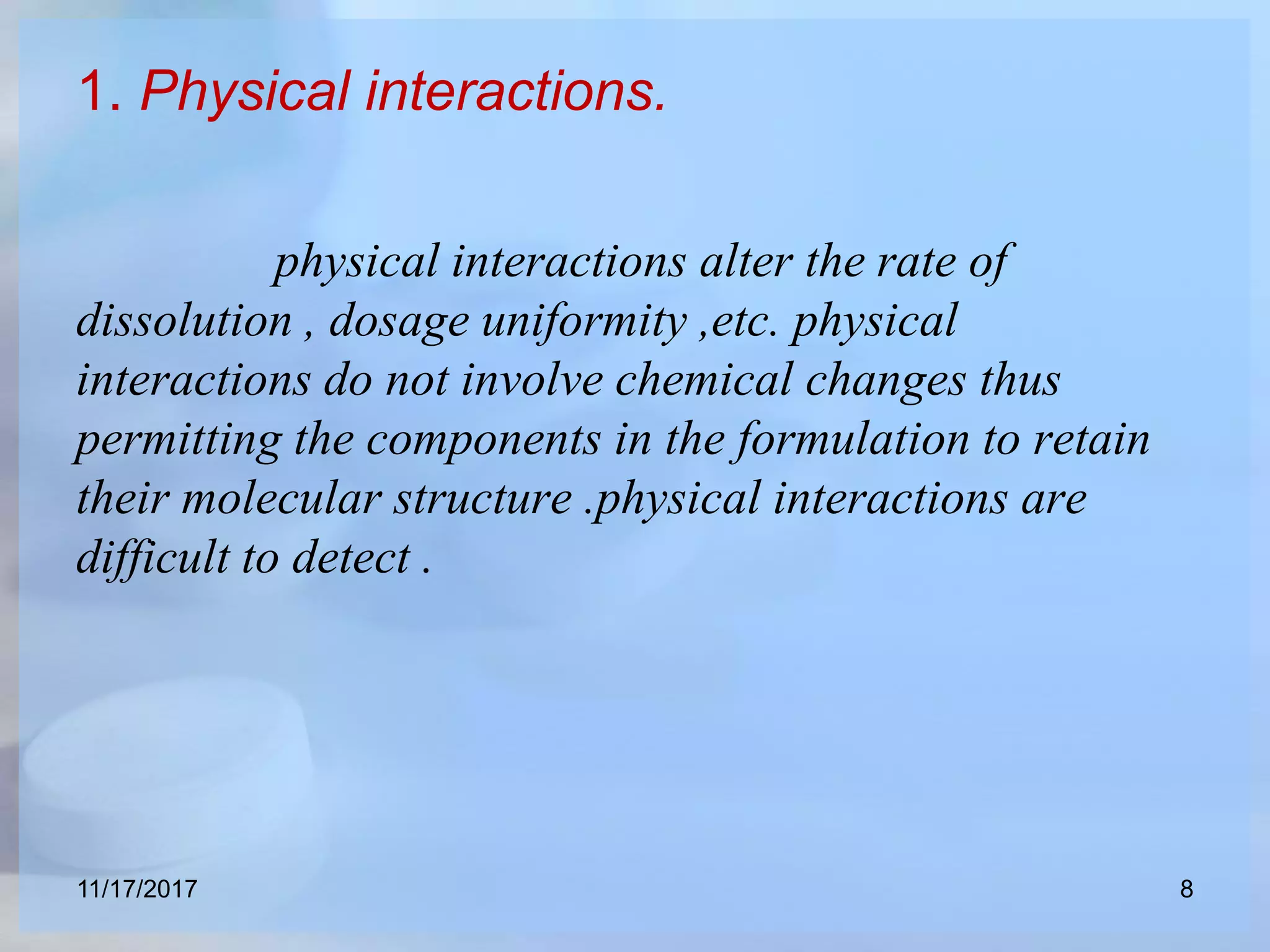Drug excipient interaction | PPTX