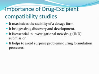 pharma DRUG – EXCIPIENT INTERACTIONS.pptx