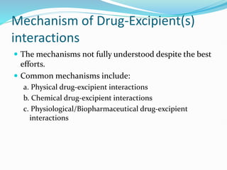 pharma DRUG – EXCIPIENT INTERACTIONS.pptx