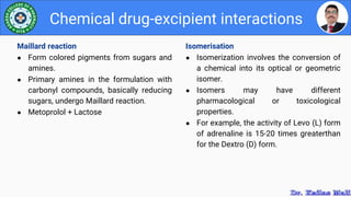 Drug Excipient Interaction Studies | PPT
